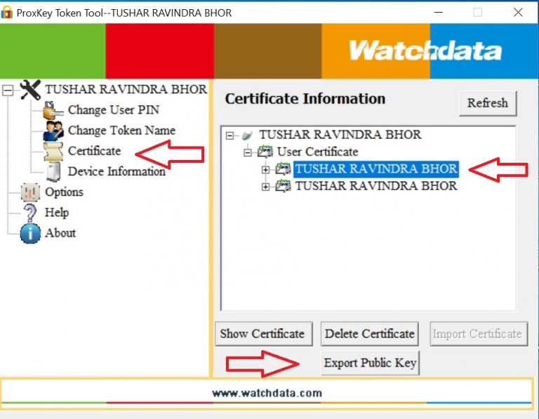 How to Export a Certificate from a PROXKey token ( .cer File ...